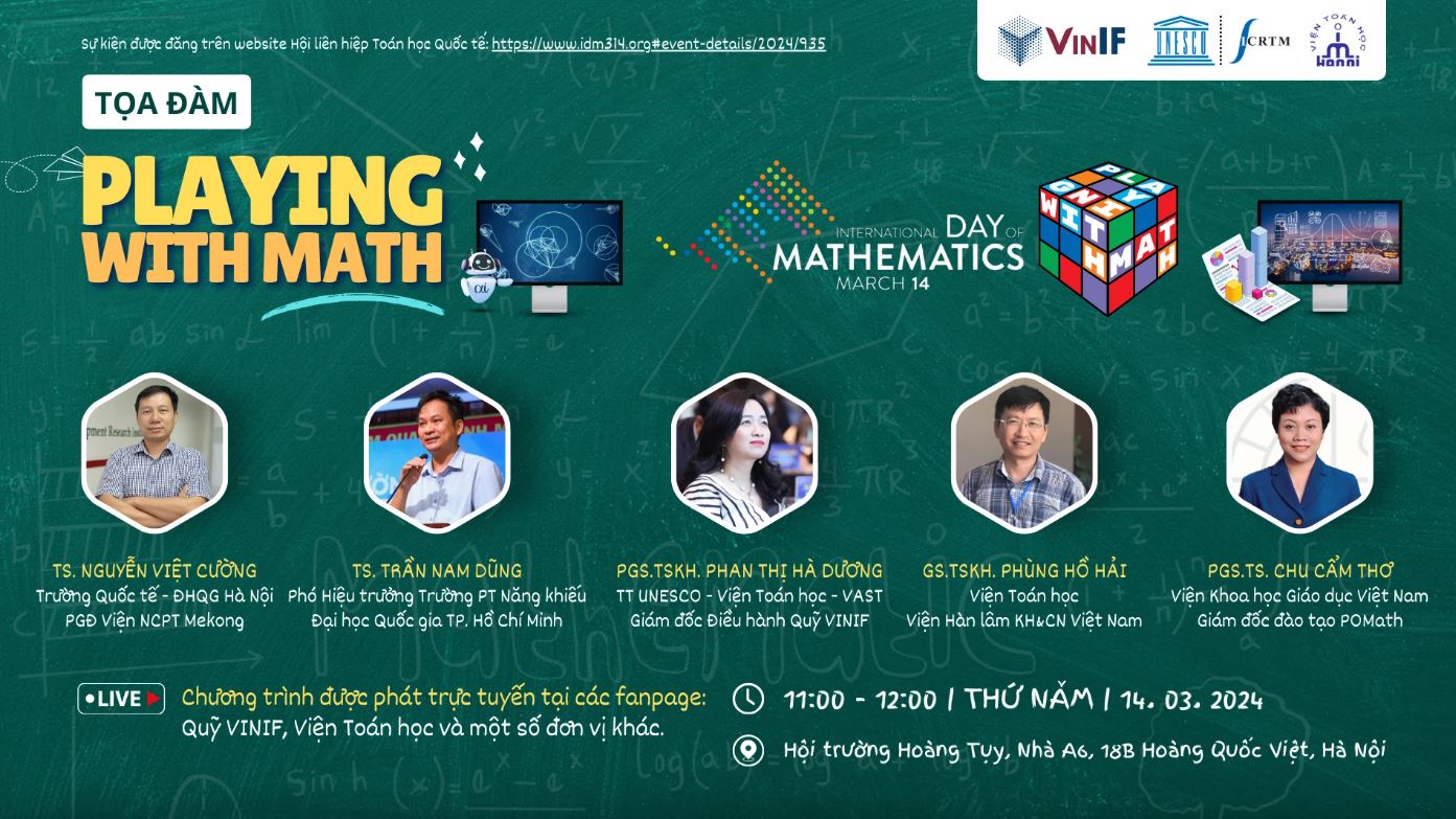 Cùng trải nghiệm trong Ngày Toán học quốc tế 'Playing With Math' - VinBigdata - Blog